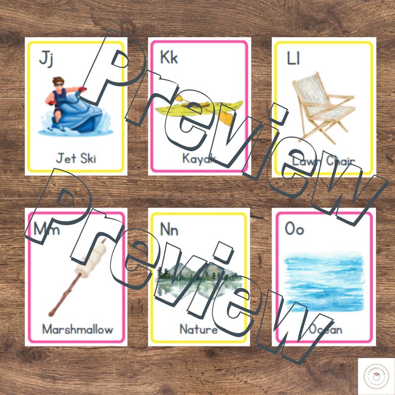 Summer Alphabet Flashcards | ABC Phonics Cards | Printable Letter ...