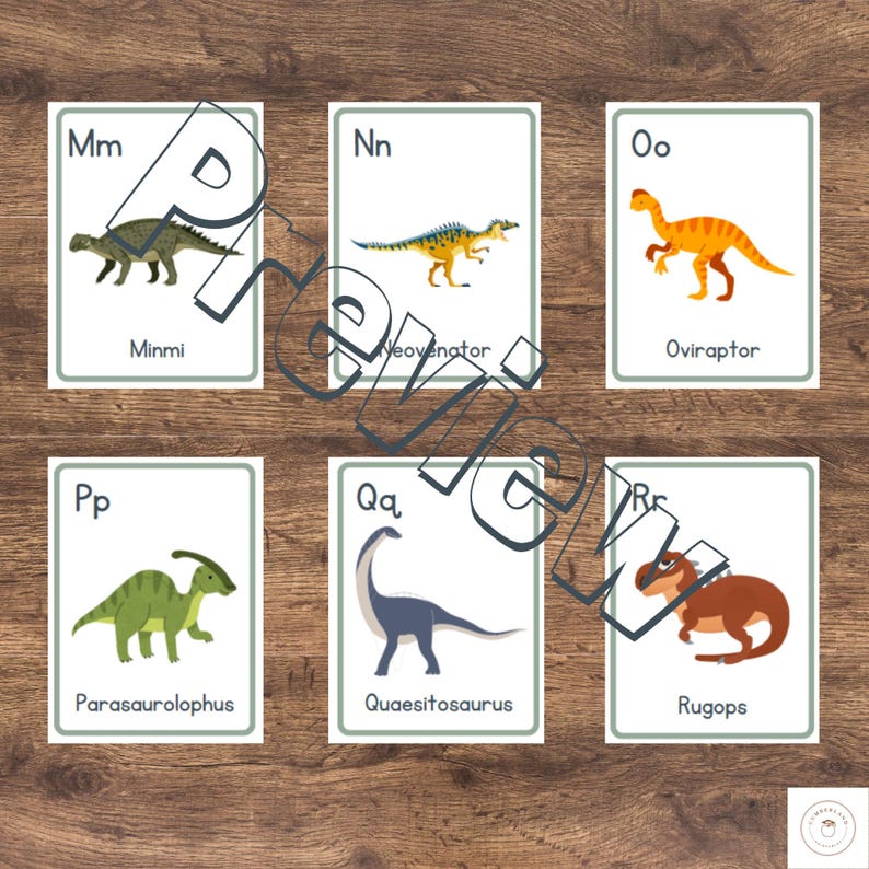 Dinosaur Alphabet Flashcards | A-Z Dinosaur Names | Letter Recognition ...