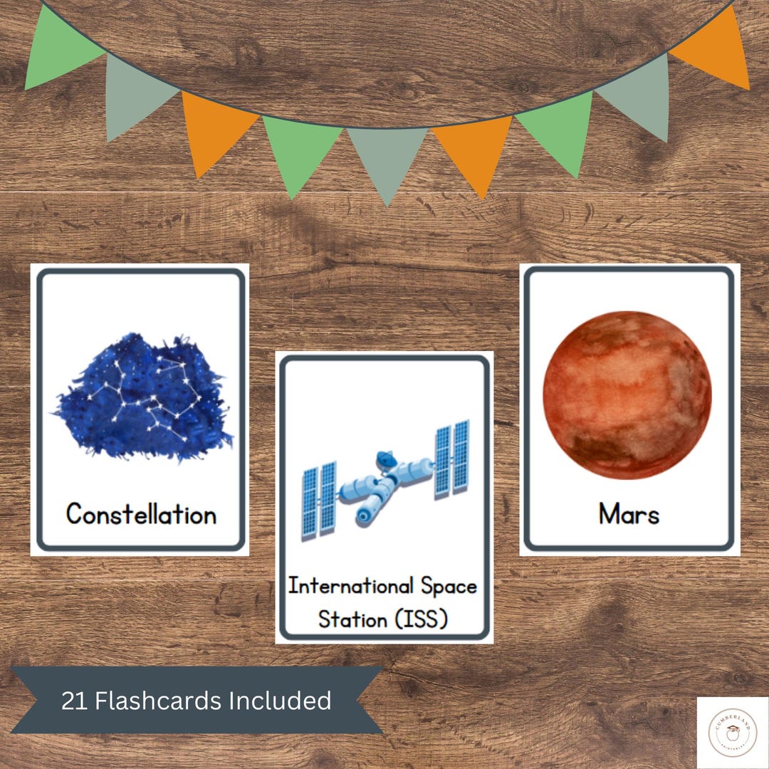 Space & Astronomy Flashcards | Planet Names | Solar System | STEM ...