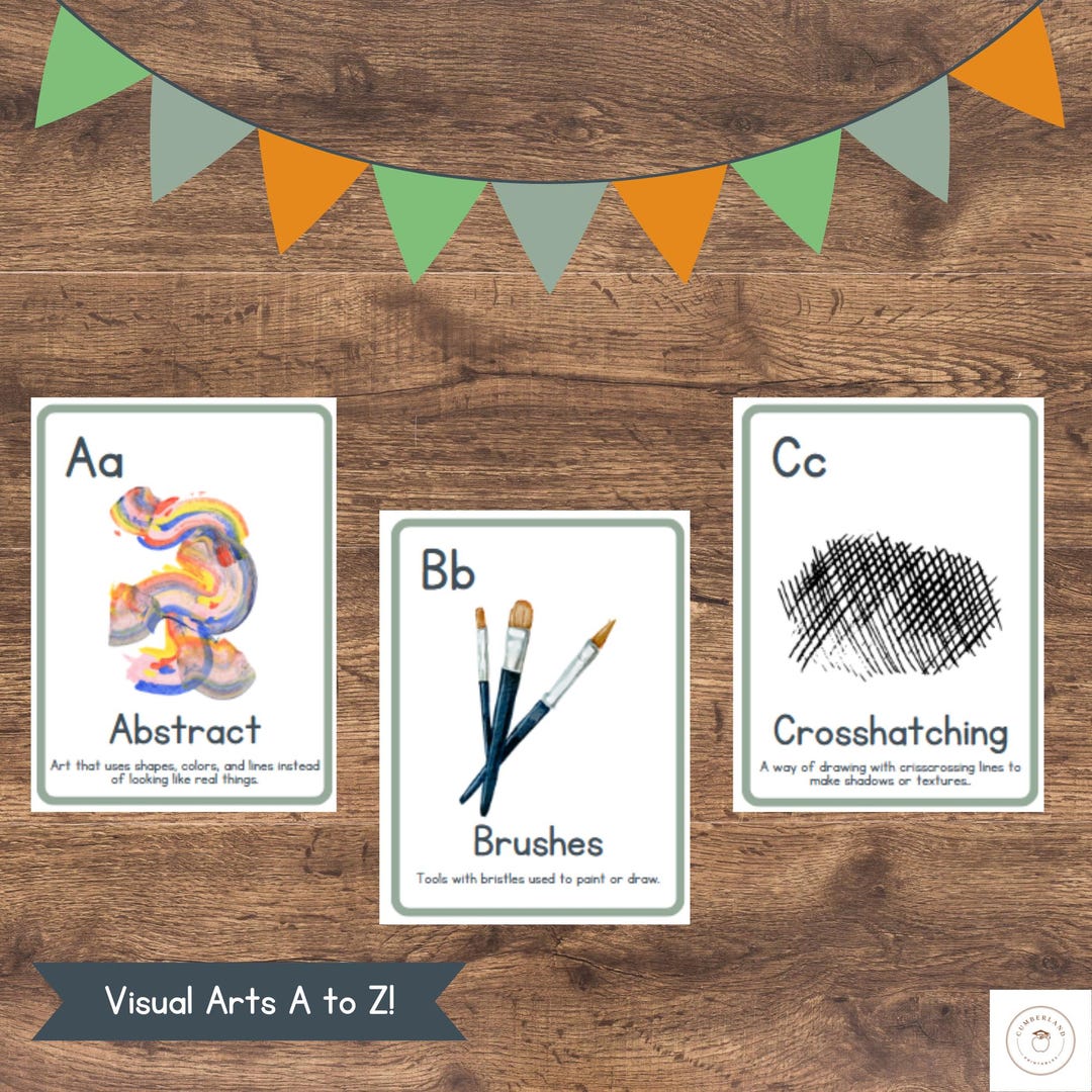 Visual Arts ABC Flashcards | Art Vocabulary A-Z | Phonics and Alphabet ...