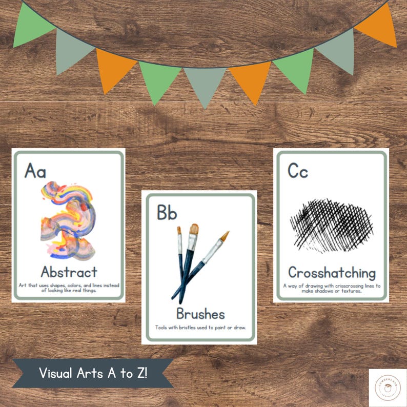 Visual Arts ABC Flashcards | Art Vocabulary A-Z | Phonics and Alphabet ...