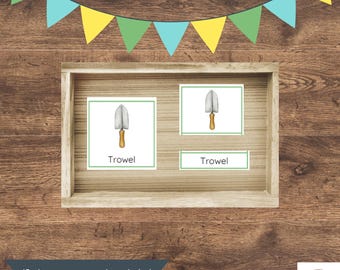 Gardening Tools Montessori 3-part Cards | Printable Garden Vocabulary ...