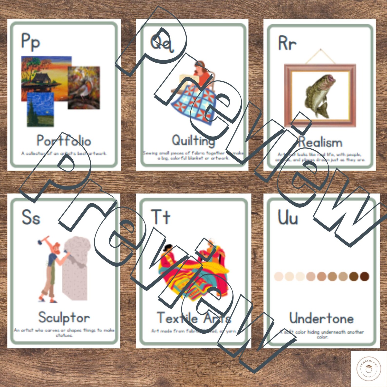 Visual Arts ABC Flashcards | Art Vocabulary A-Z | Phonics and Alphabet ...