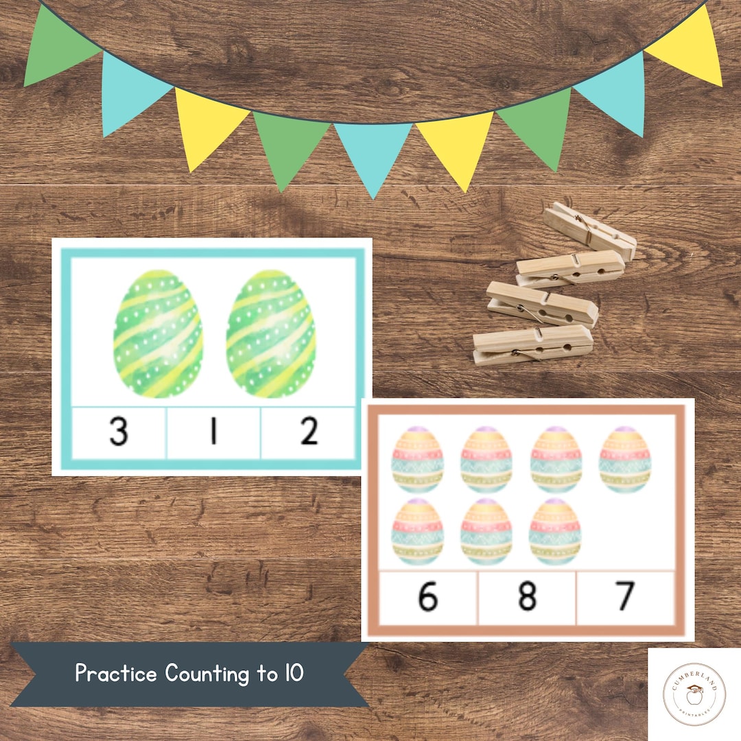 Easter Count and Clip Cards | Counting 1-10 | Fine Motor Math Activity ...