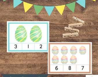 Easter Count and Clip Cards | Counting 1-10 | Fine Motor Math Activity ...