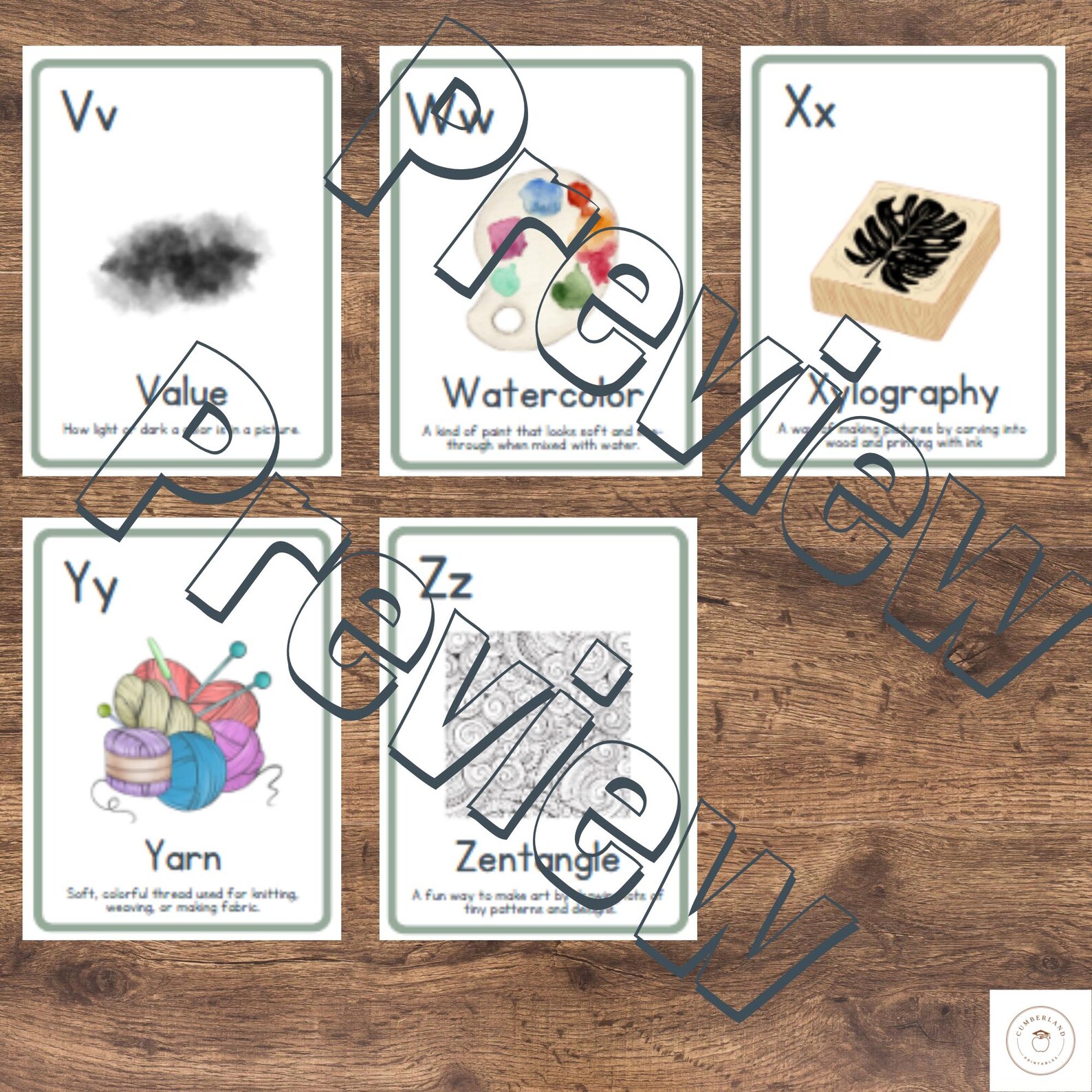 Visual Arts ABC Flashcards | Art Vocabulary A-Z | Phonics and Alphabet ...