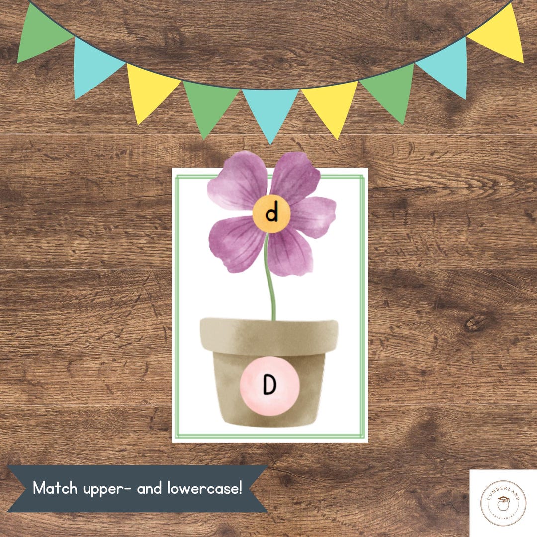 Spring Flower Alphabet Match - Match Upper- and Lowercase Letters ...