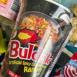 Buldak Spicy Noodles Fan Ramen Gift Bag Ramen, Topikko Korean Rice ...