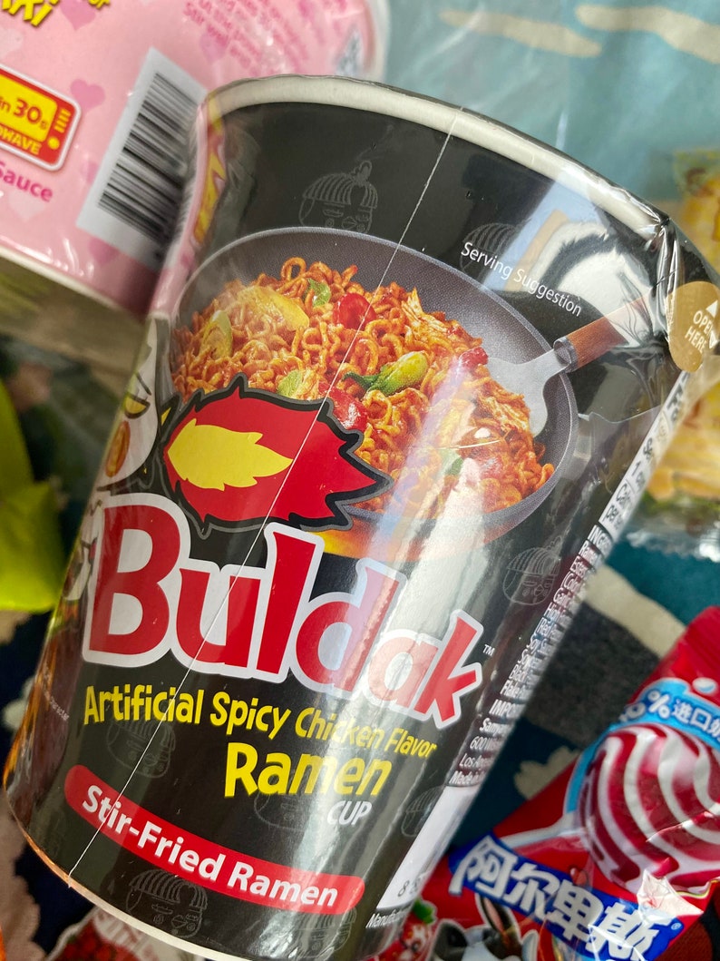 Buldak Spicy Noodles Fan Ramen Gift Bag Ramen, Topikko Korean Rice ...