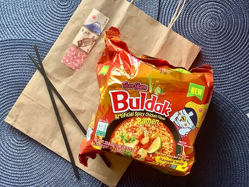 Asian Snack Korean Samyang Thai Tomyum Spicy Noodles Gift Wrapped Cute ...