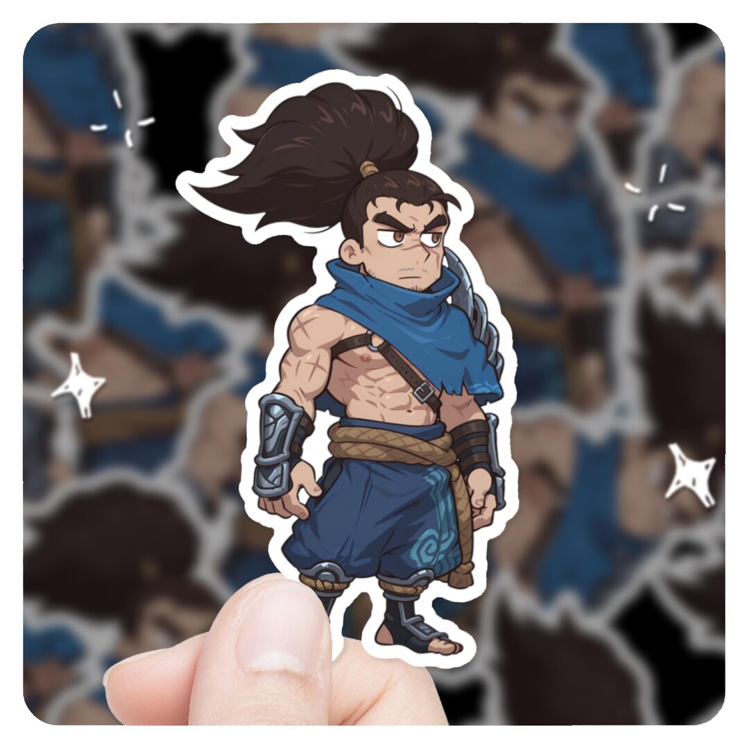 League of Legends Yasuo Chibi 3" Vinyl Sticker, Lol Sticker, League of ...