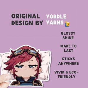 Arcane Sticker, Vi Enforcer Sleepy 3" Vinyl Sticker, Lol-gift, Vi ...