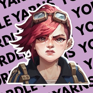 Arcane Sticker, Vi,enforcer Vi 3" Vinyl Sticker, Lol-gift, Vi Arcane ...