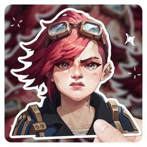 Arcane Sticker, Vi,enforcer Vi 3" Vinyl Sticker, Lol-gift, Vi Arcane ...