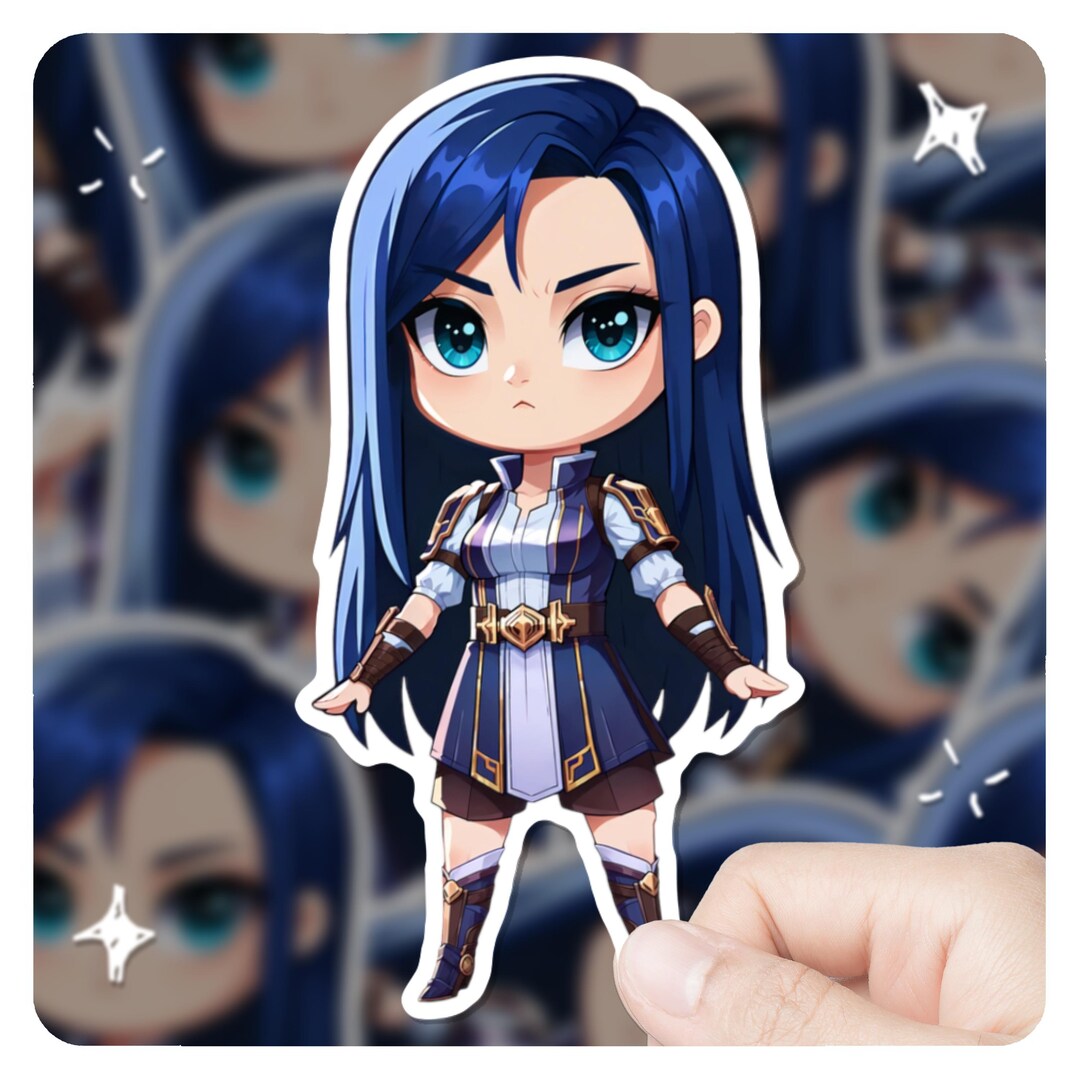 Arcane Caitlyn Sticker Chibi 3" Vinyl Sticker, Lol-gift, Lol Fanart ...