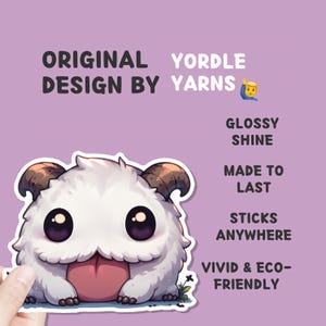 League of Legends Poro Sticker 3" Vinyl Sticker, Lol-gift, Fanart ...