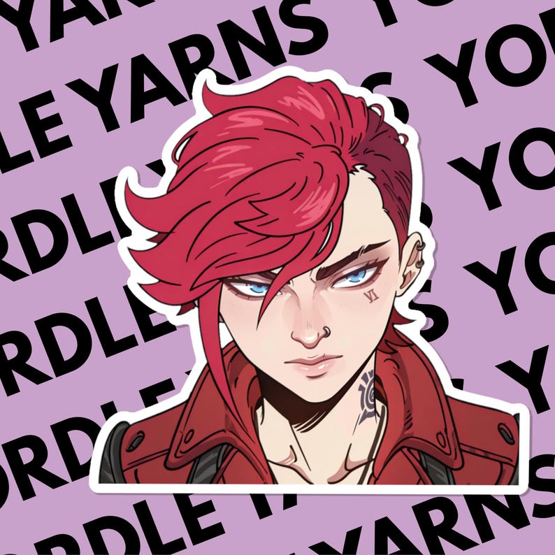 Arcane Vi 3" Vinyl Sticker, Lol Sticker, Arcane Vi Jinx Cait Isha Lol ...