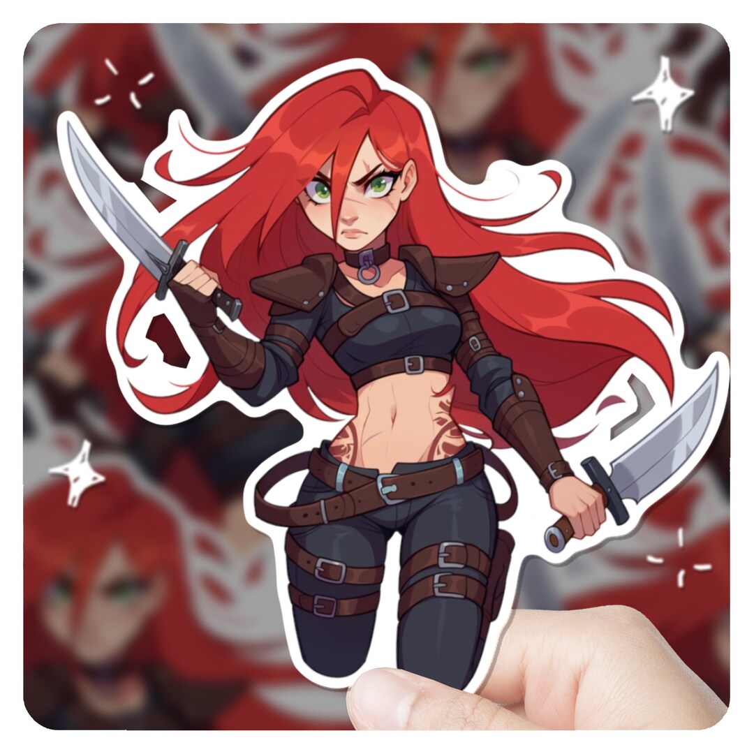 League of Legends Sticker Katarina Sett Sticker 3" Vinyl Sticker, Lol ...