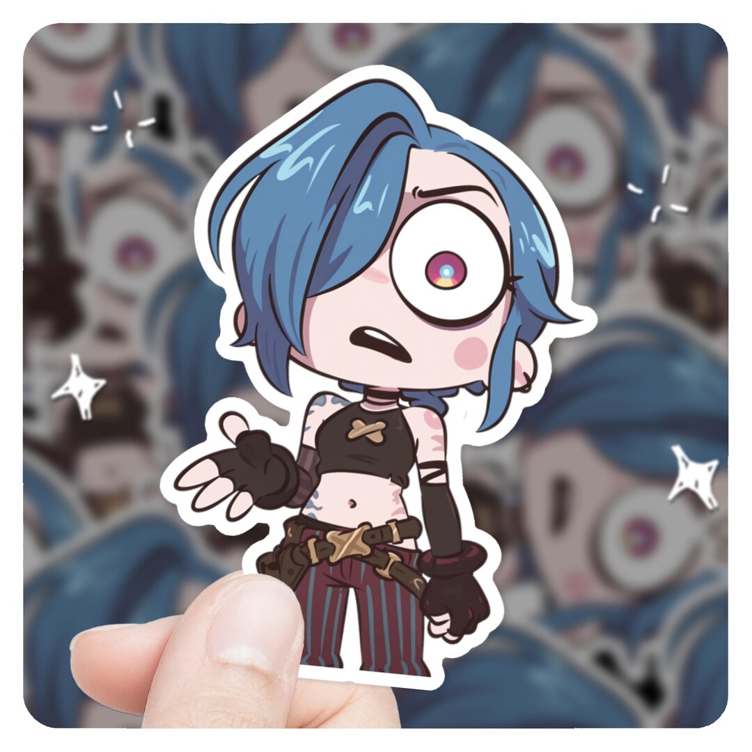 Arcane Jinx Chibi 3" Vinyl Sticker, Lol Sticker, League of Legends Jinx ...