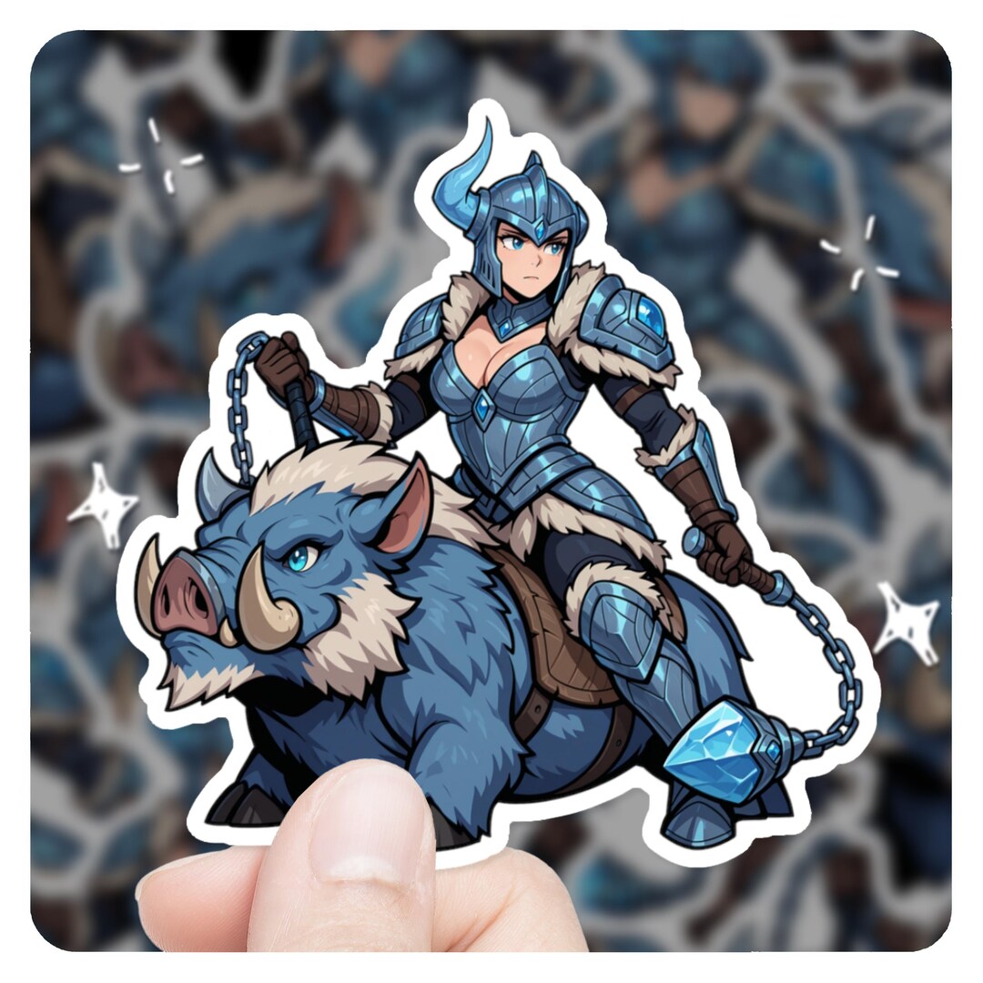 League of Legends Sejuani 3" Vinyl Sticker, Lol Sticker, League of ...