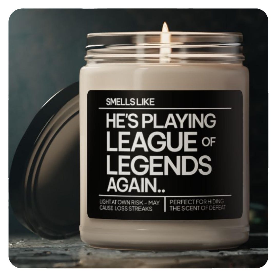 League of Legends Scented Soy Candle, Gamer Gift, Funny Candle, 9oz ...