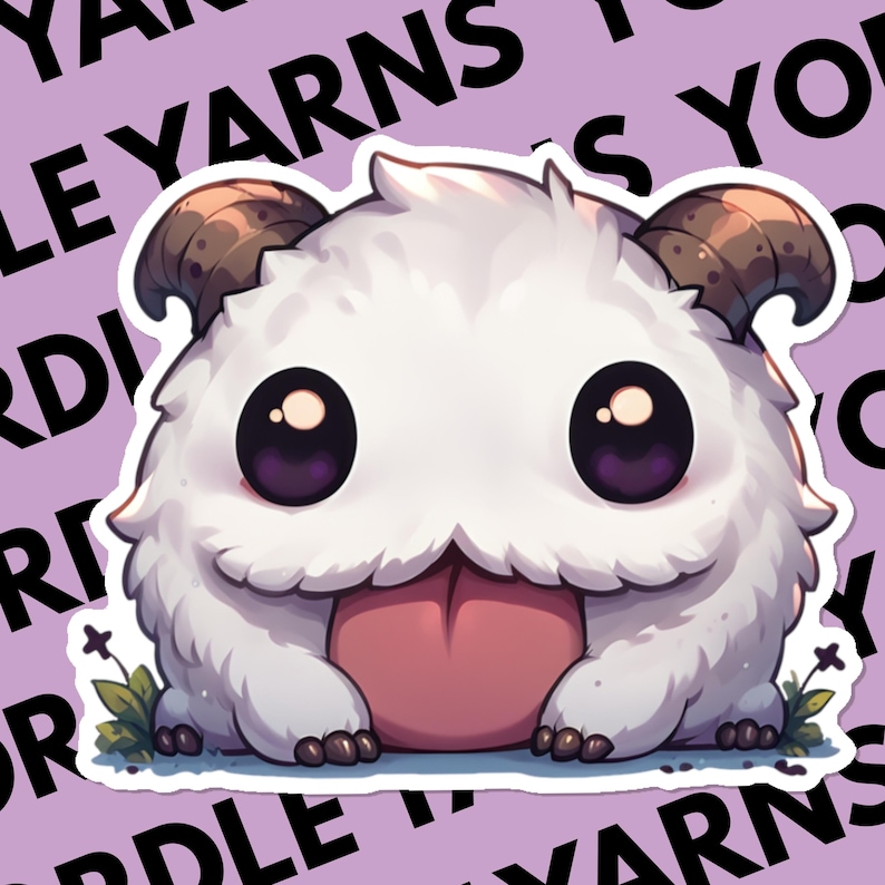 League of Legends Poro Sticker 3" Vinyl Sticker, Lol-gift, Fanart ...