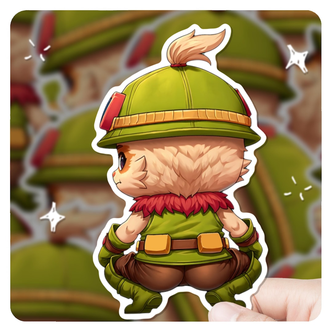 Teemo League of Legends Sticker Broly Culo Meme 3 Vinyl Sticker, Lol-gift, Lol Fanart, Teemo ...
