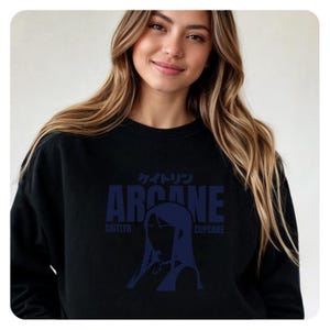 Caitlyn Arcane Sweatshirt, Gamer Gifts, Arcane Graphic T-shirt, Vi ...