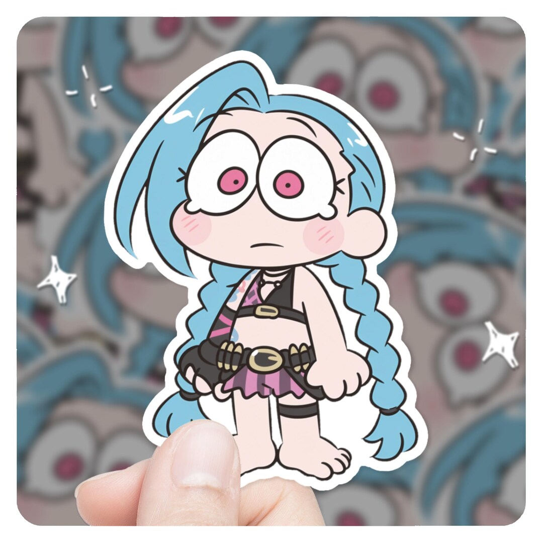 Arcane Jinx Chibi 3" Vinyl Sticker, Lol Sticker, League of Legends Jinx ...