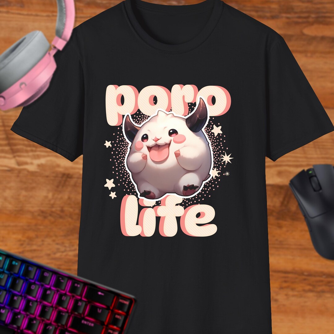 Poro League of Legends Shirt Cute Kawaii Style Poro Lol Fanart Poro ...