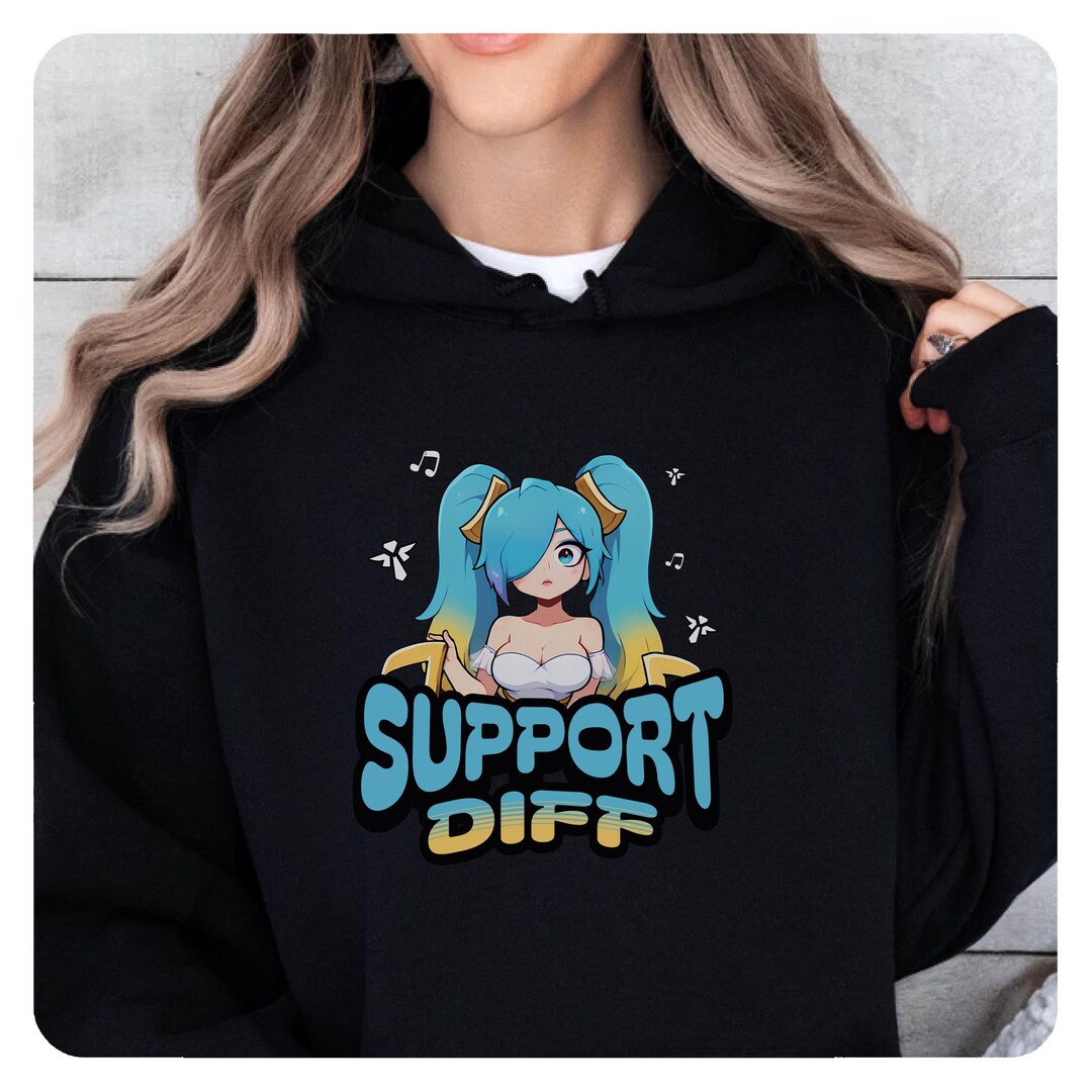 Support Diff League of Legends Hoodie Sona - Gaming Sweatshirt, Lol Sup ...