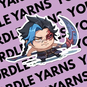 League of Legends Sticker Kayn Chibi Cute Gift 3 Vinyl Sticker, Lol ...