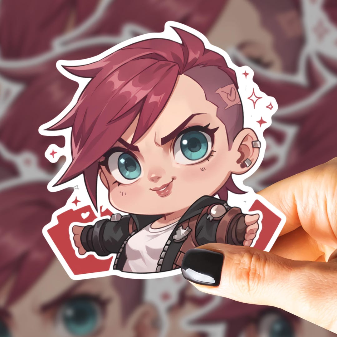 Chibi Vi Arcane Sticker League of Legends 3 Vinyl Lol Decal Waterproof ...