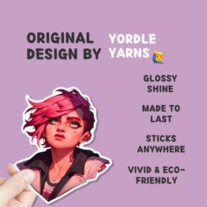 Arcane Sticker, Vi, 3 Vinyl Sticker, Lol-gift, Vi Arcane Fanart, Vi Lol ...