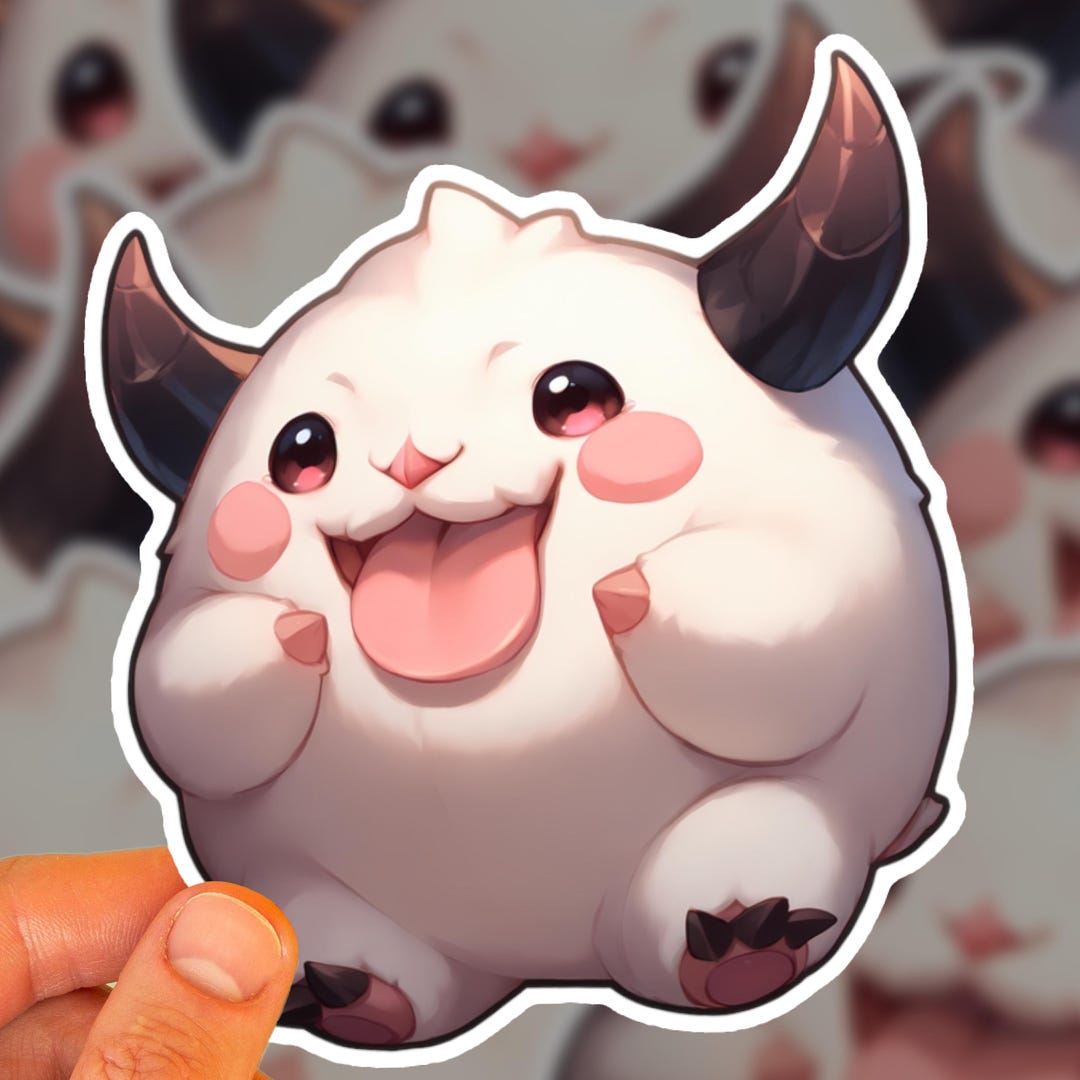 Poro Sticker League of Legends Vinyl Sticker Cute Kawaii Poro Lol-gift ...