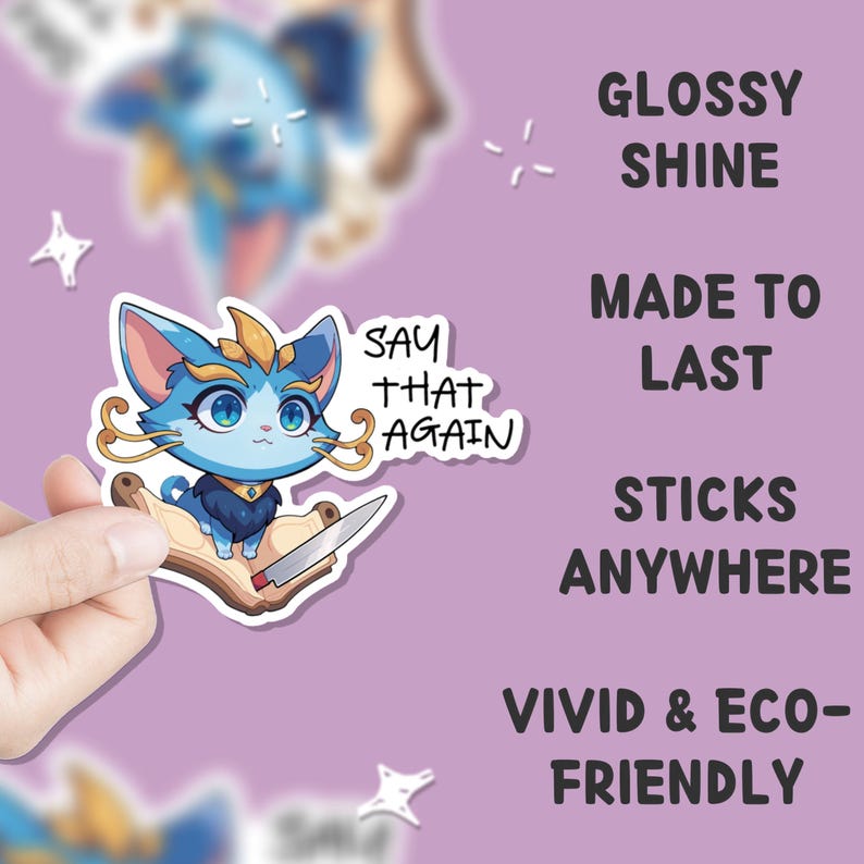 Yuumi League of Legends 3" Vinyl Sticker, Lol Sticker, League of ...
