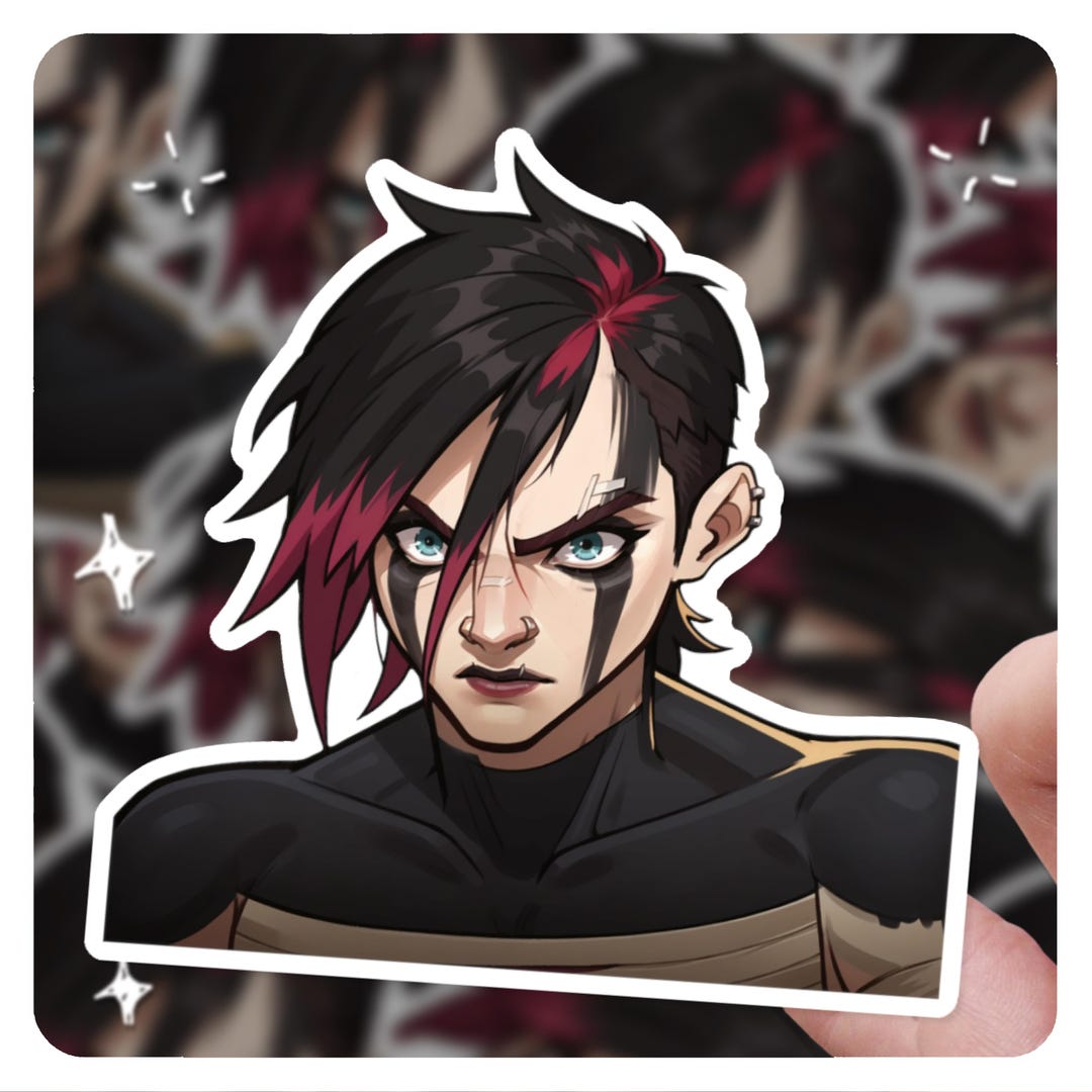 Arcane Sticker, Vi, 3" Vinyl Sticker, Lol-gift, Dark Vi Arcane Fanart ...