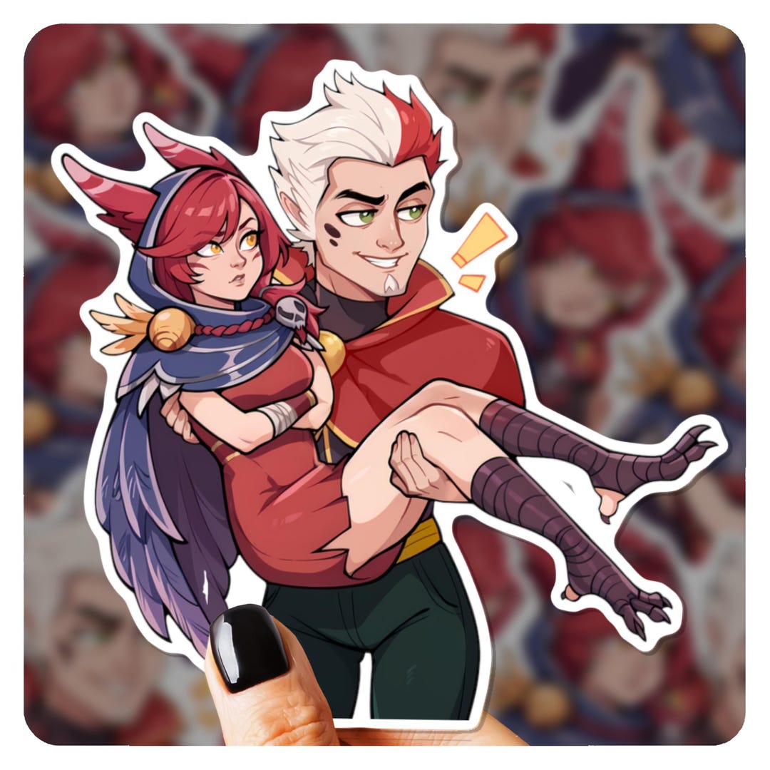 Xayah & Rakan League of Legends Stickers, Couple Decal, Waterproof ...