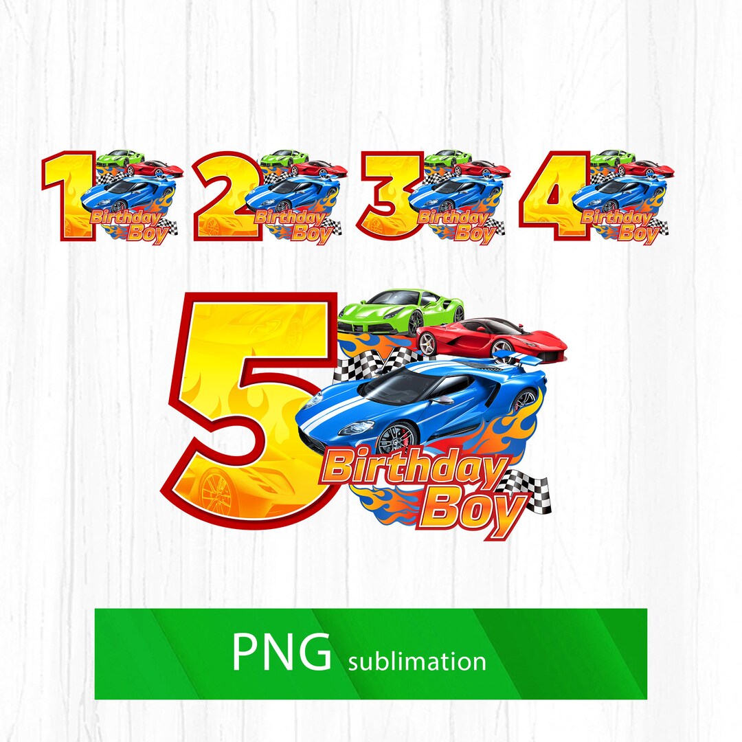 Racing Cars Birthday Boy Png Sublimation, Birthday Boy Png, Sport Car ...
