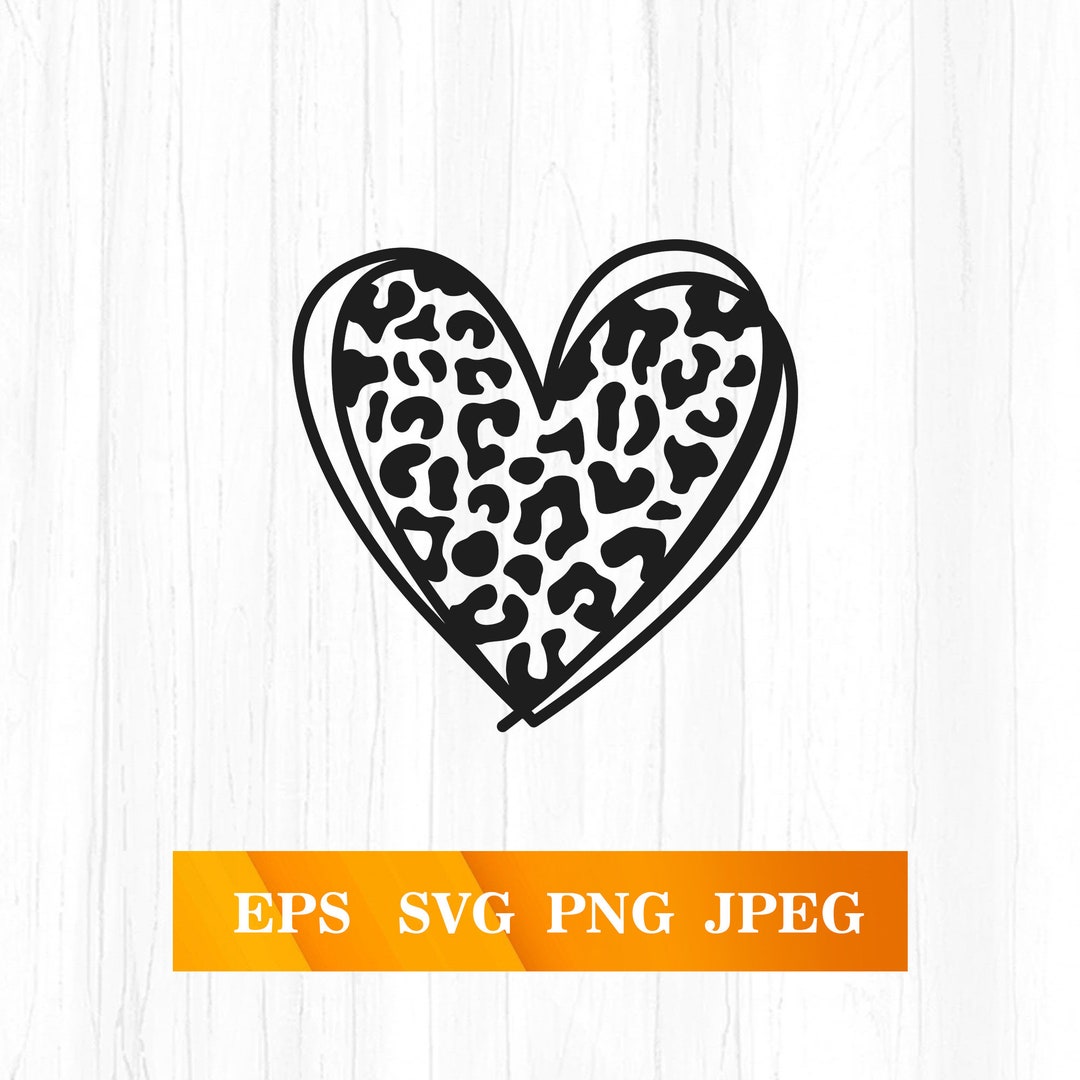 Leopard Heart Svg, Heart Svg, Leopard Heart PNG, Cricut File - Etsy