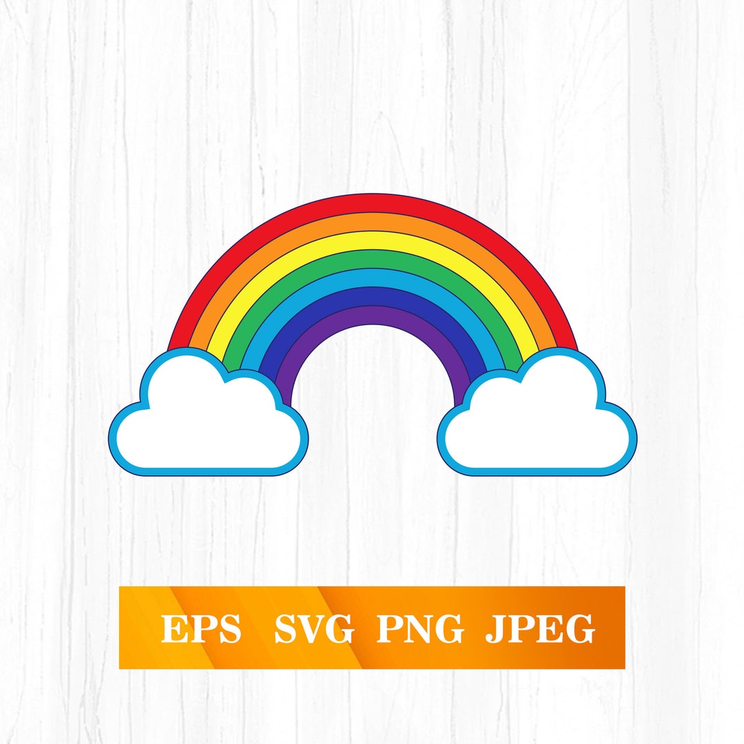 Rainbow Svg Design, Rainbow Colors Svg, Cricut File, Rainbow Vector Eps ...
