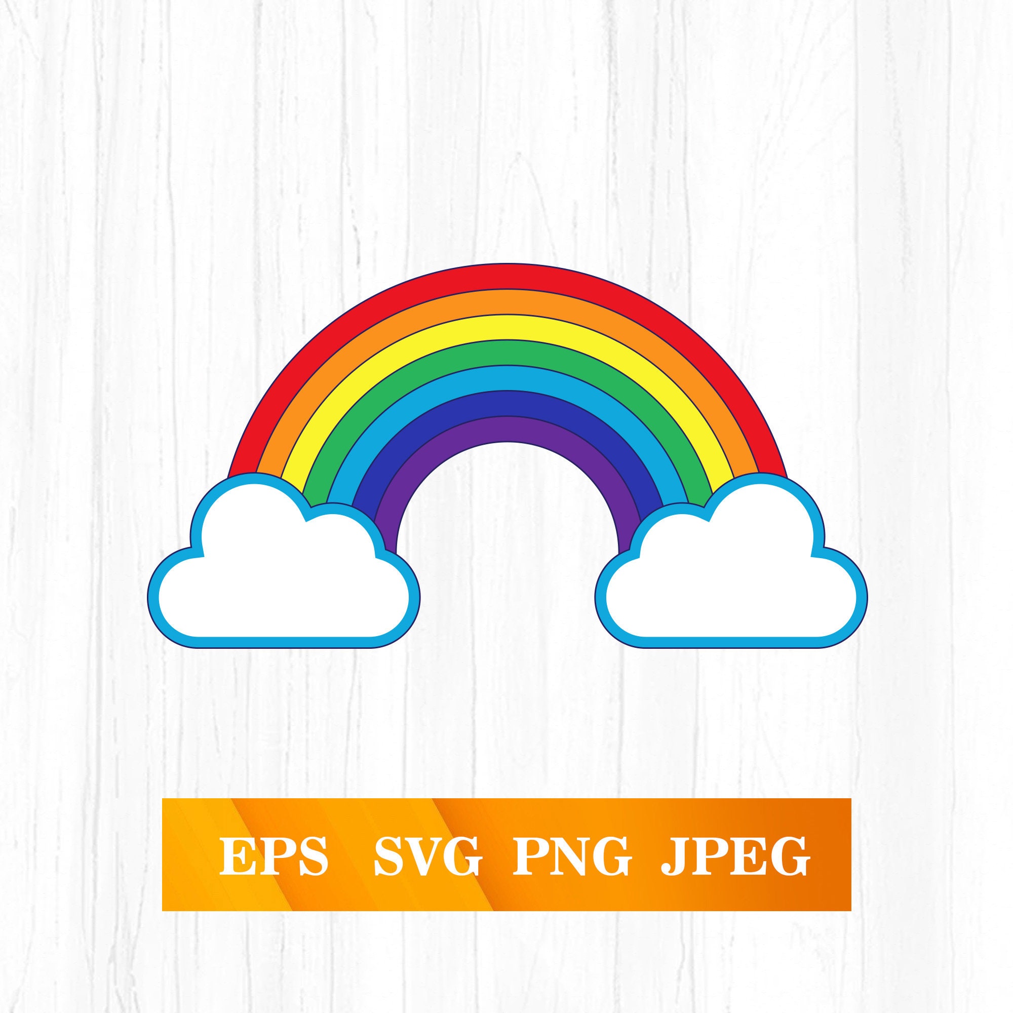 Rainbow Svg Design, Rainbow Colors Svg, Cricut File, Rainbow Vector Eps ...