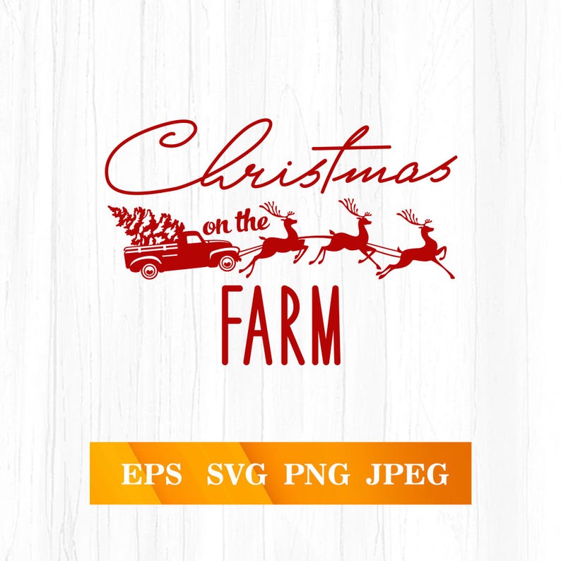 Christmas on the Farm Svg, Farm Christmas Svg, Merry Christmas PNG - Etsy