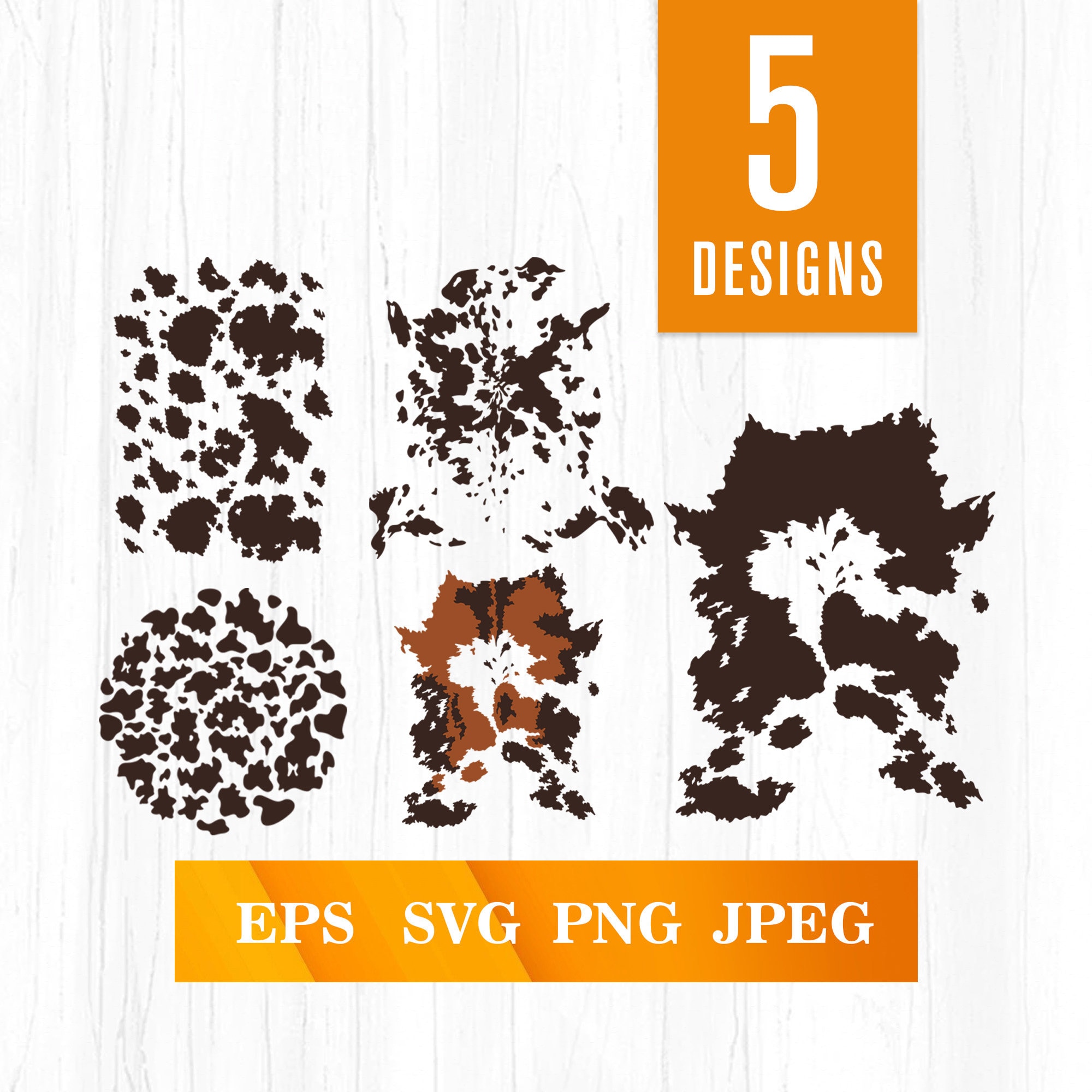 Cowhide Svg Png Bundle, Cow Skin Vector Svg, Cricut File, Bull Skin Svg ...