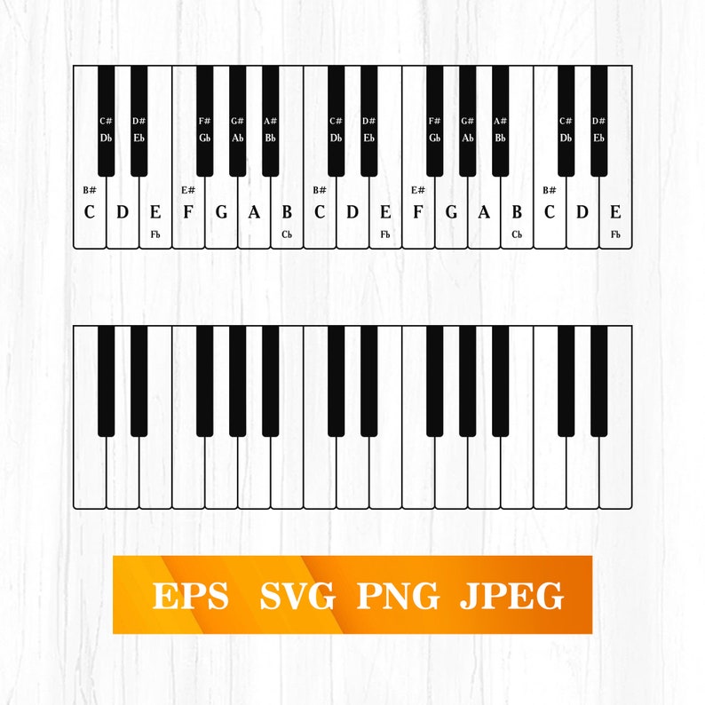 Piano SVG, Piano Keyboard SVG, Piano PNG, Cricut File - Etsy