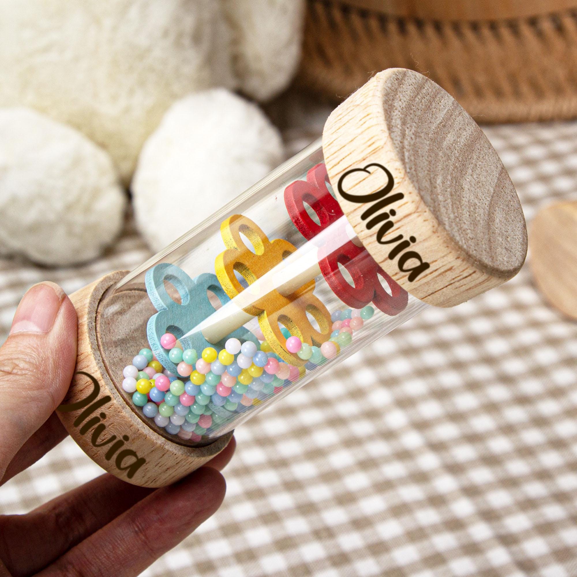 Custom Personalized Rainbow Rainmaker Toys,engraved Rattle Acoustic Toy ...