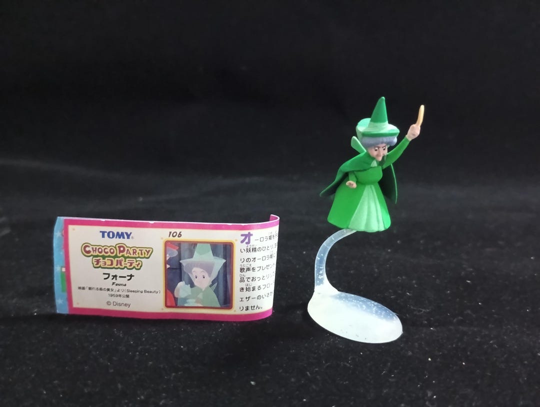 Miniature Disney Choco Party Flora (green) Figurine - Tomy - Etsy