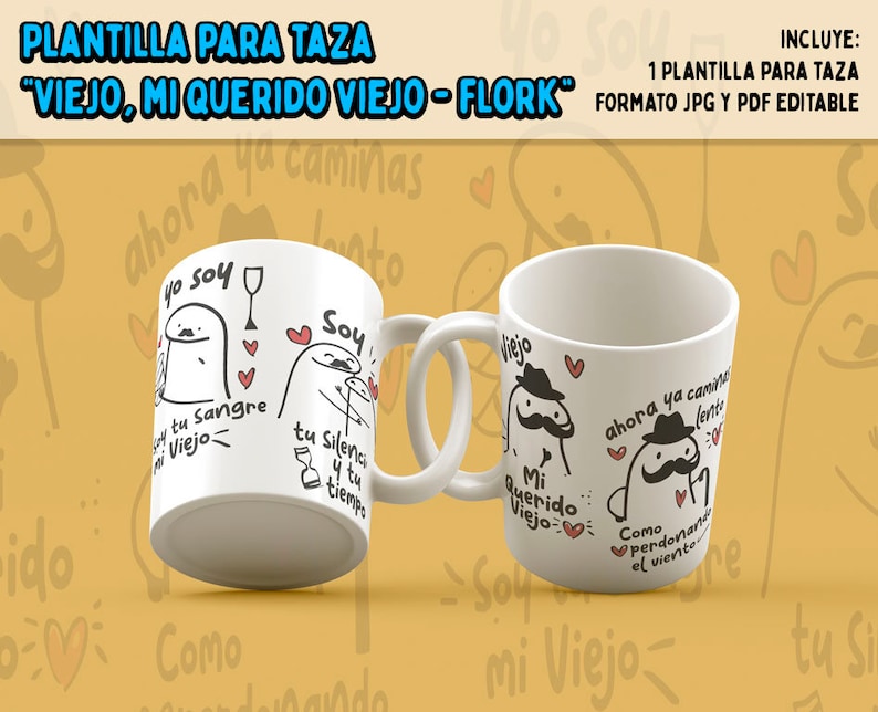 Mug Template Old Man, My Dear Old Man Flork - Etsy