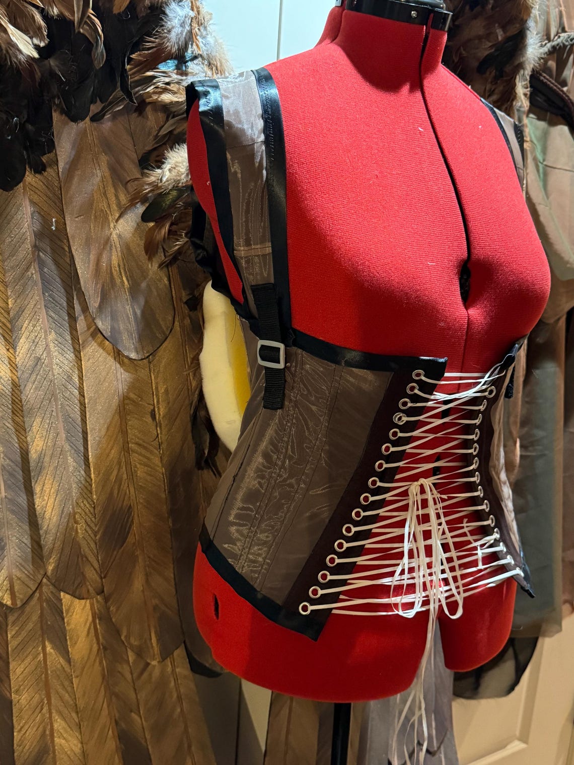 Maleficent Brown Fey Costume With Wings and Wig With Horns - Etsy