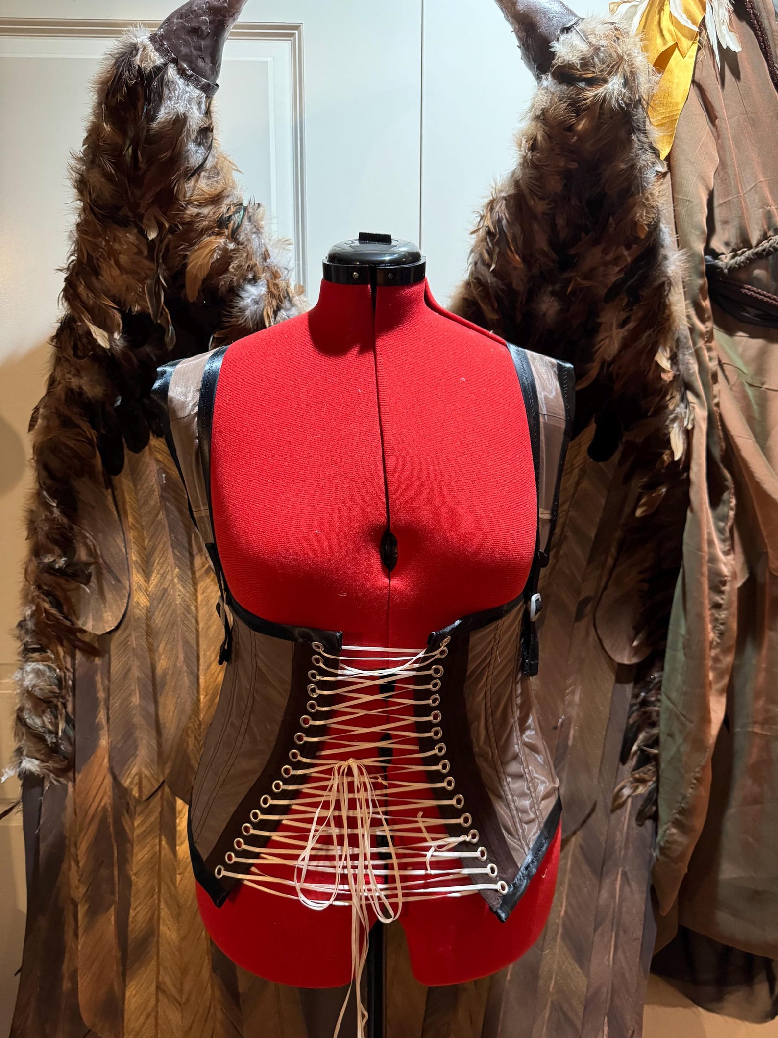 Maleficent Brown Fey Costume With Wings and Wig With Horns - Etsy